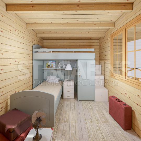 Cedar Log Cabin | Scott Sheds | 70mm | Office